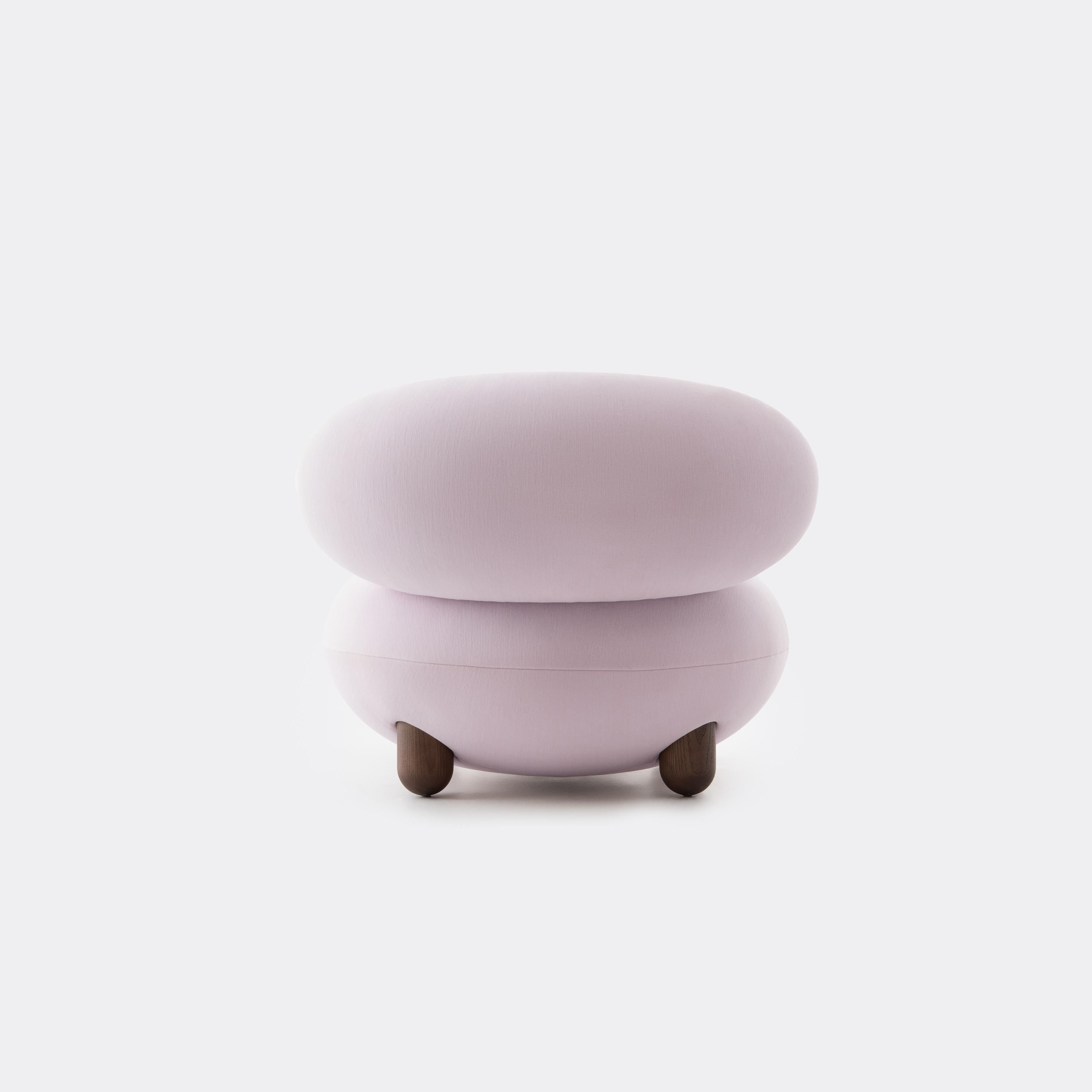 Modern Flock Lounge Chair in Kvadrat Gentle pink velvet by NOOM For ...