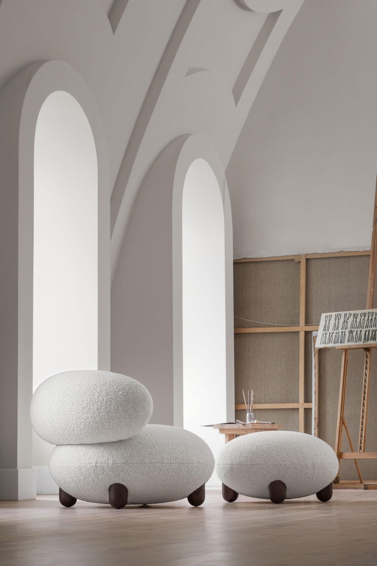 Modern Flock Ottoman by NOOM For Sale at 1stDibs