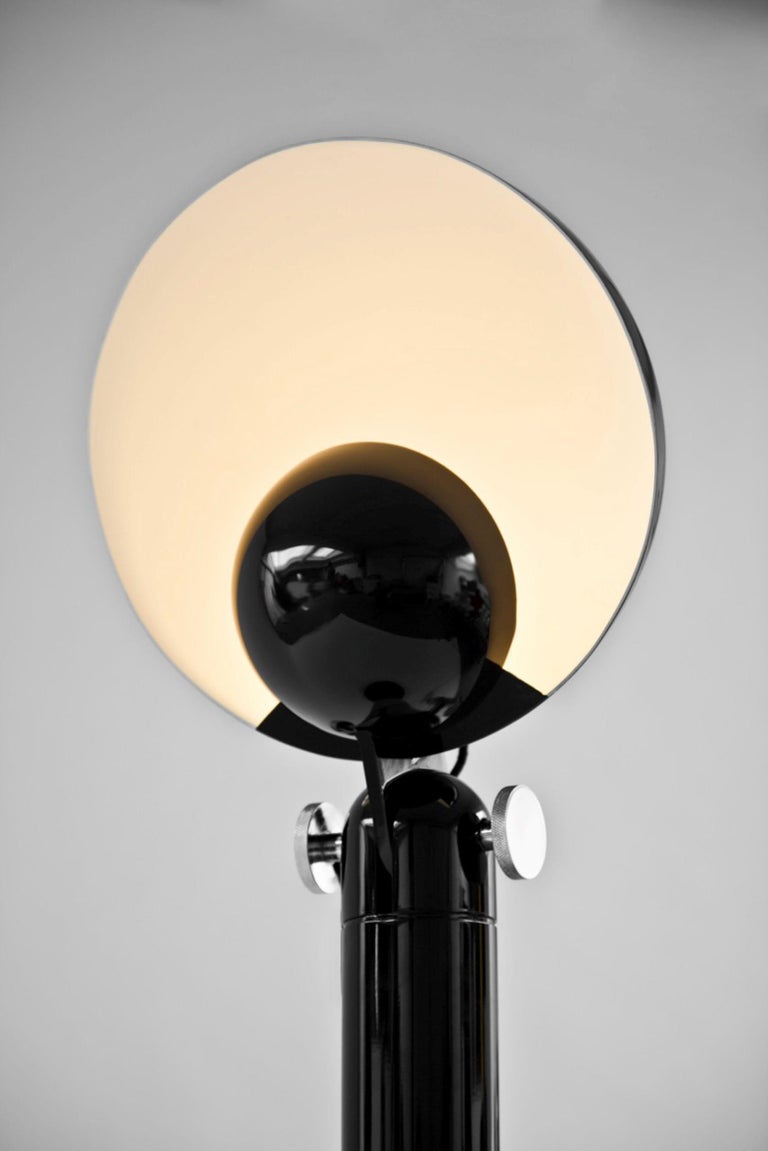 Modern Floor Lamp Iron Shiny Blackened, Led For Sale at 1stDibs