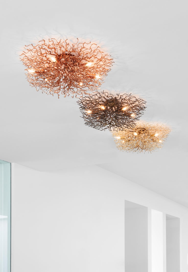 Modern Flush Mount in a White Finish, Hollywood Collection, by Brand ...