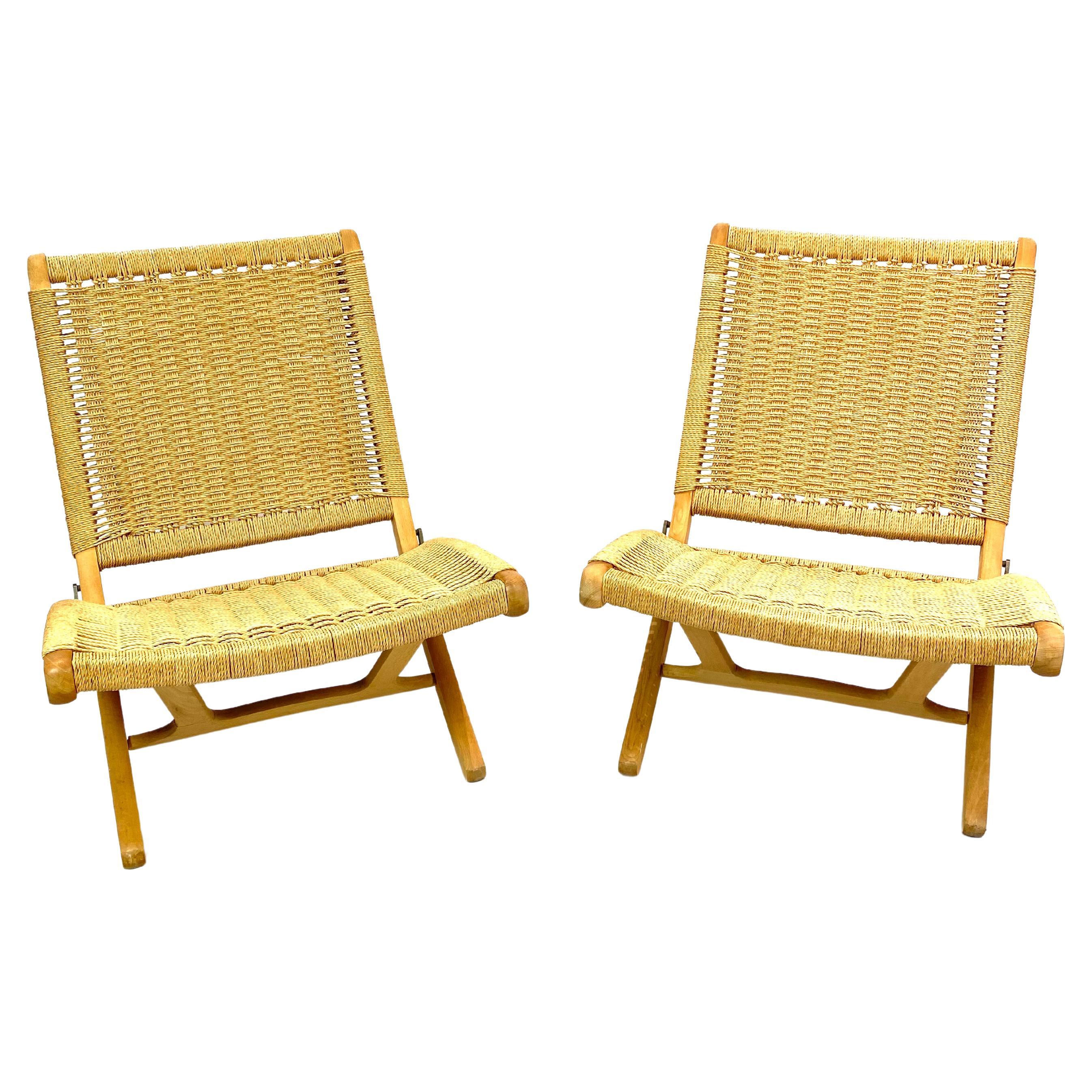 Pair of Hans J. Wegner FH, 1936 Shell Chairs at 1stDibs
