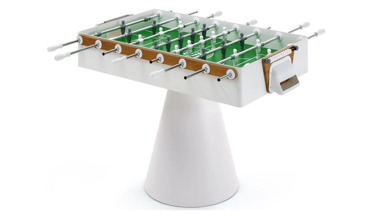 Modern Football Table in Black Red White Iron and Wood Outdoor Indoor ...