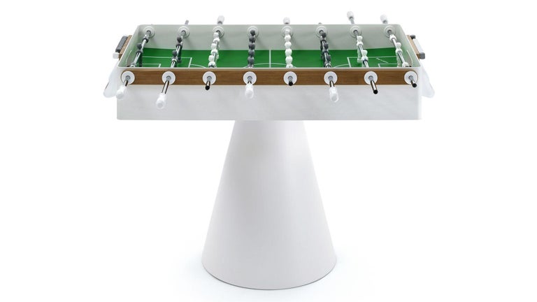 Modern Football Table in Black Red White Iron and Wood Outdoor Indoor ...