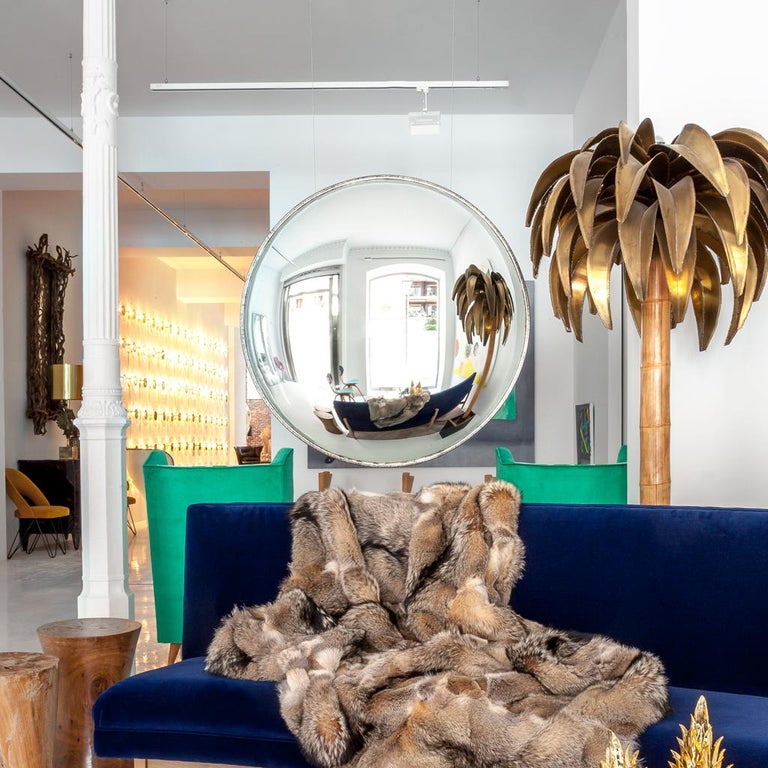 Modern French Wall-Mounted Convex Mirror For Sale at 1stDibs