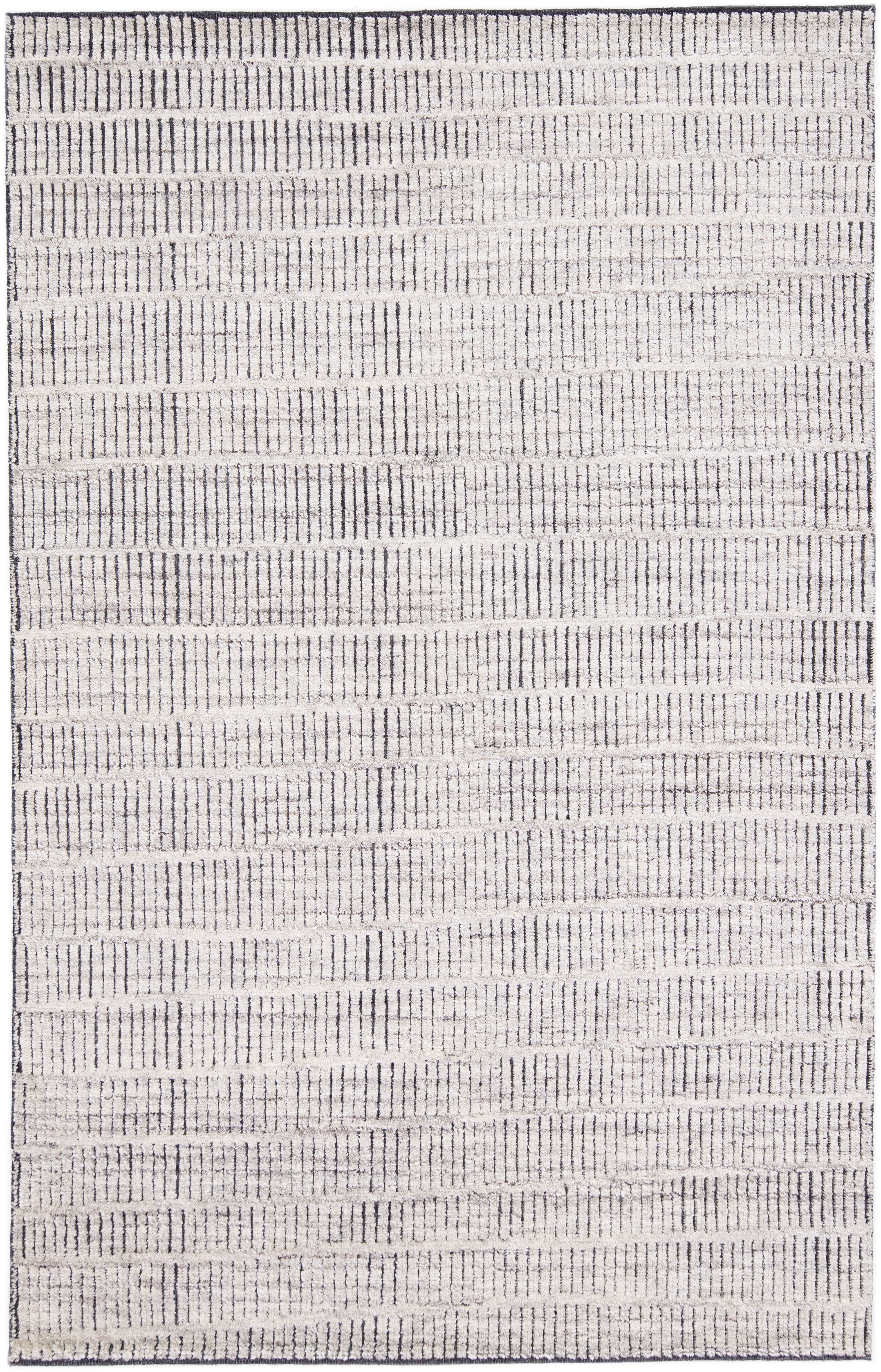 Modern Geometric Moroccan Style Handmade Wool Rug in Light Gray by ...