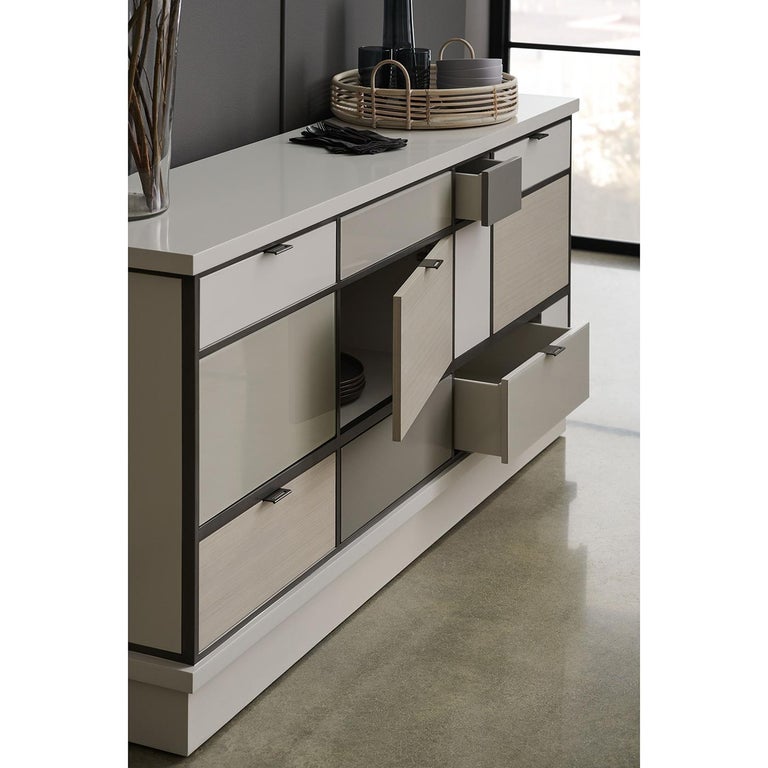 Modern Geometric Sideboard For Sale at 1stDibs