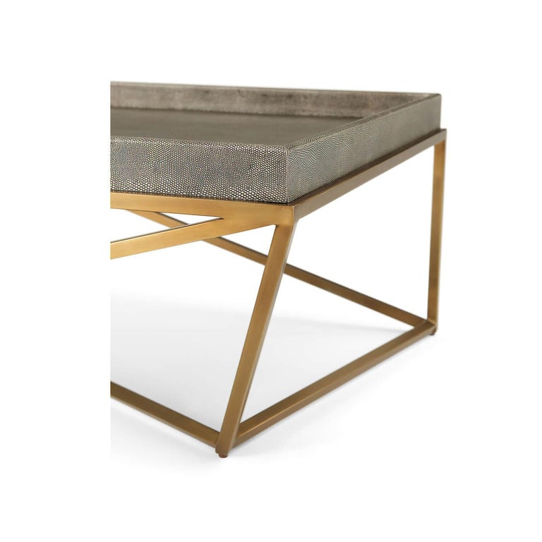 Modern Geometric Tray-Top Coffee Table For Sale at 1stDibs