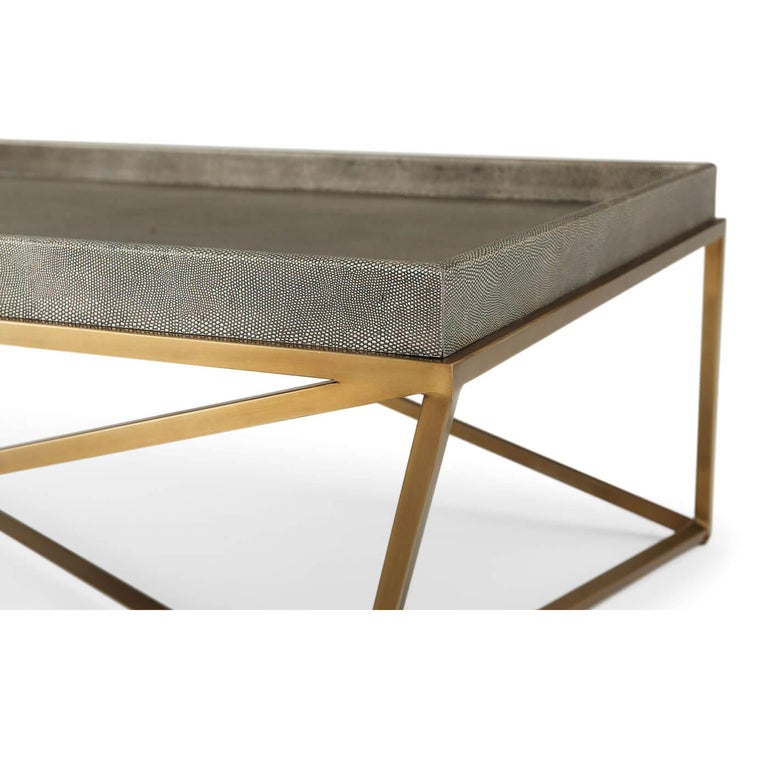 Modern Geometric Tray-Top Coffee Table For Sale at 1stDibs
