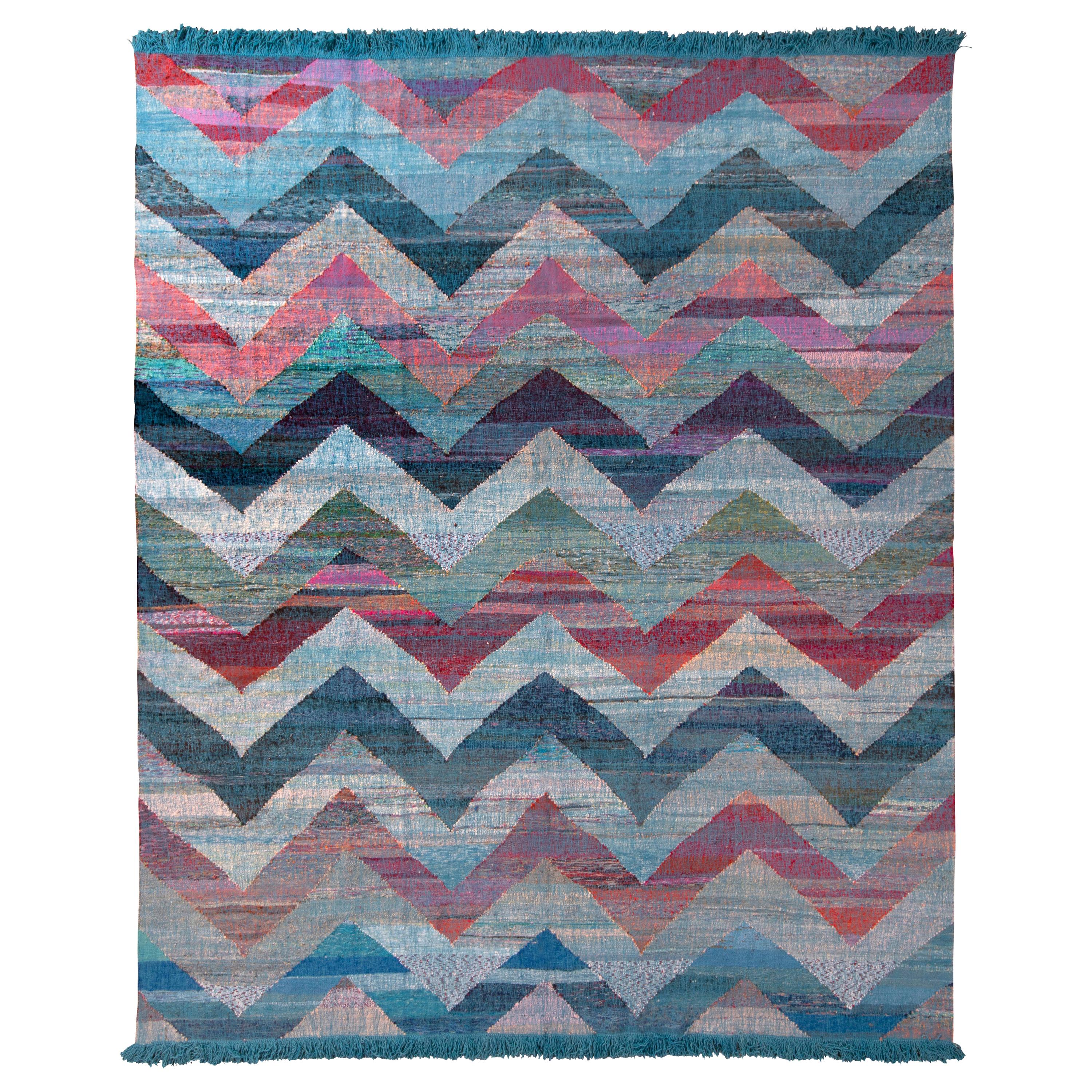 21st Century Modern Kilim Wool Rug For Sale at 1stDibs