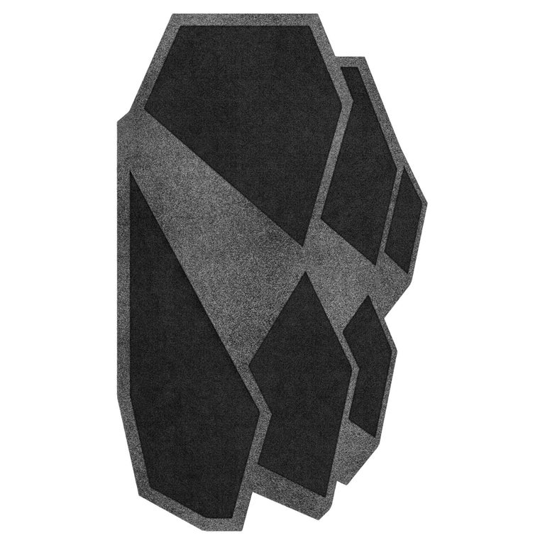 Modern Geometrical Eco-Friendly Retro Handmade Rug with Irregular Shape ...