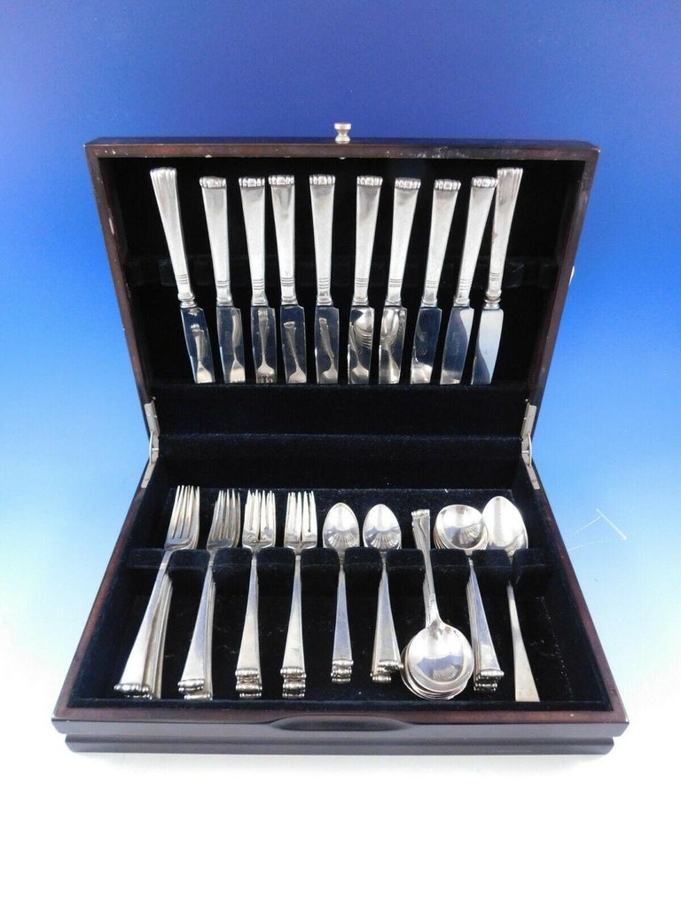 Modern Georgian Mexico Sterling Silver Flatware Set Service 51 Pcs ...