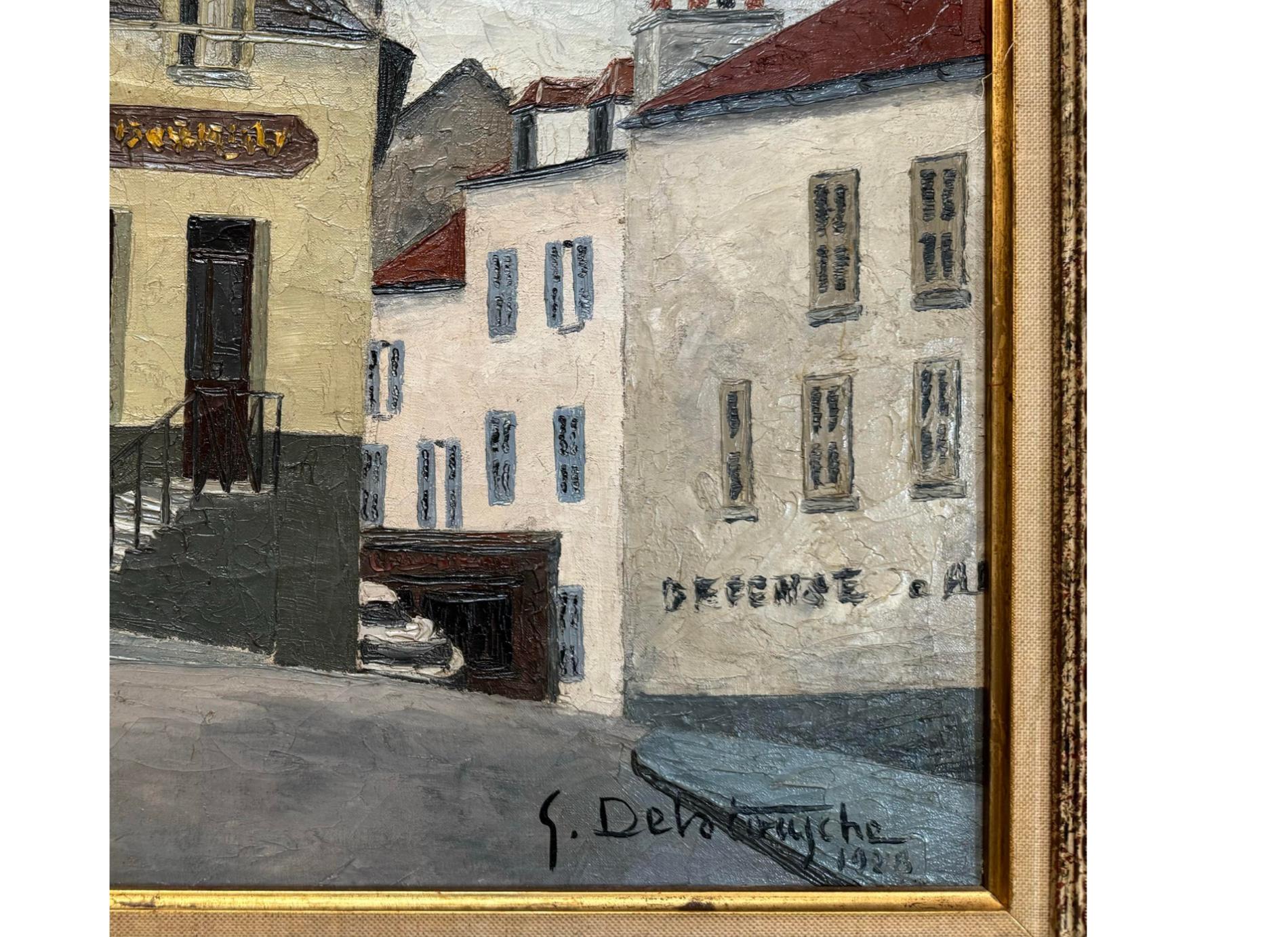 Modern Germain Delatousche French Cityscape Oil Painting For Sale at ...