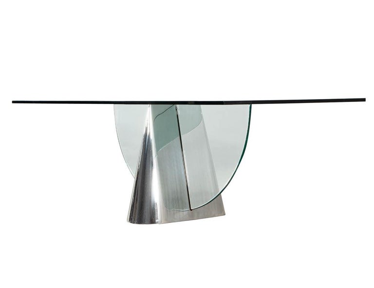 Modern Glass Pinnacle Table by J. Wade Beam For Sale at 1stDibs