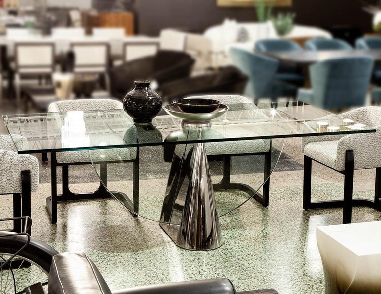 Modern Glass Pinnacle Table by J. Wade Beam For Sale at 1stDibs