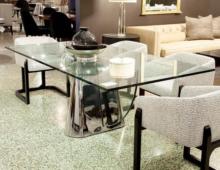 Modern Glass Pinnacle Table by J. Wade Beam For Sale at 1stDibs