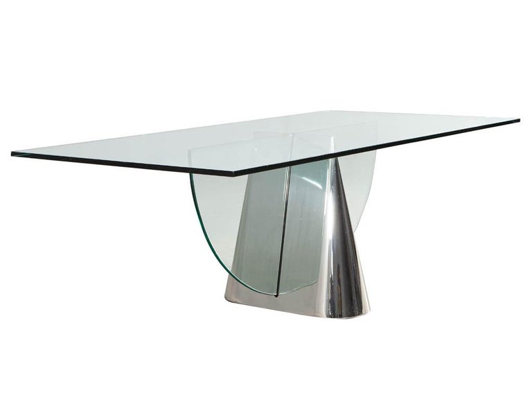 Modern Glass Pinnacle Table by J. Wade Beam For Sale at 1stDibs