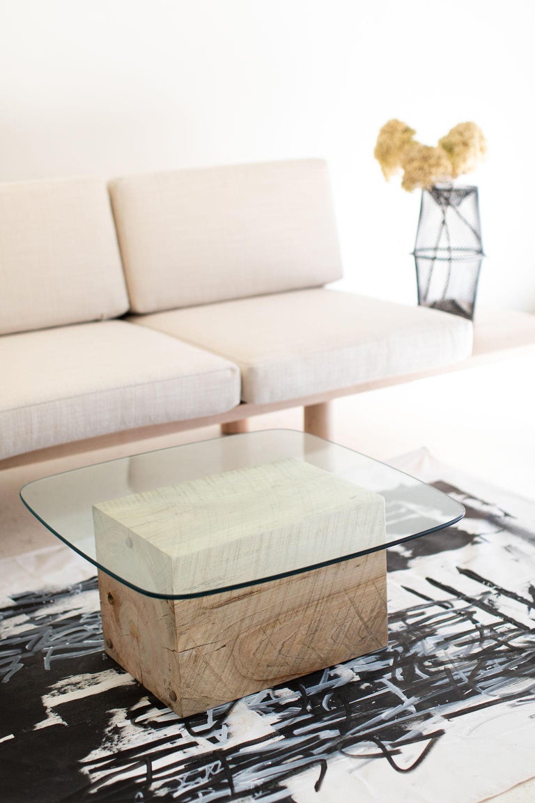 Modern Glass Top Coffee Table For Sale at 1stDibs