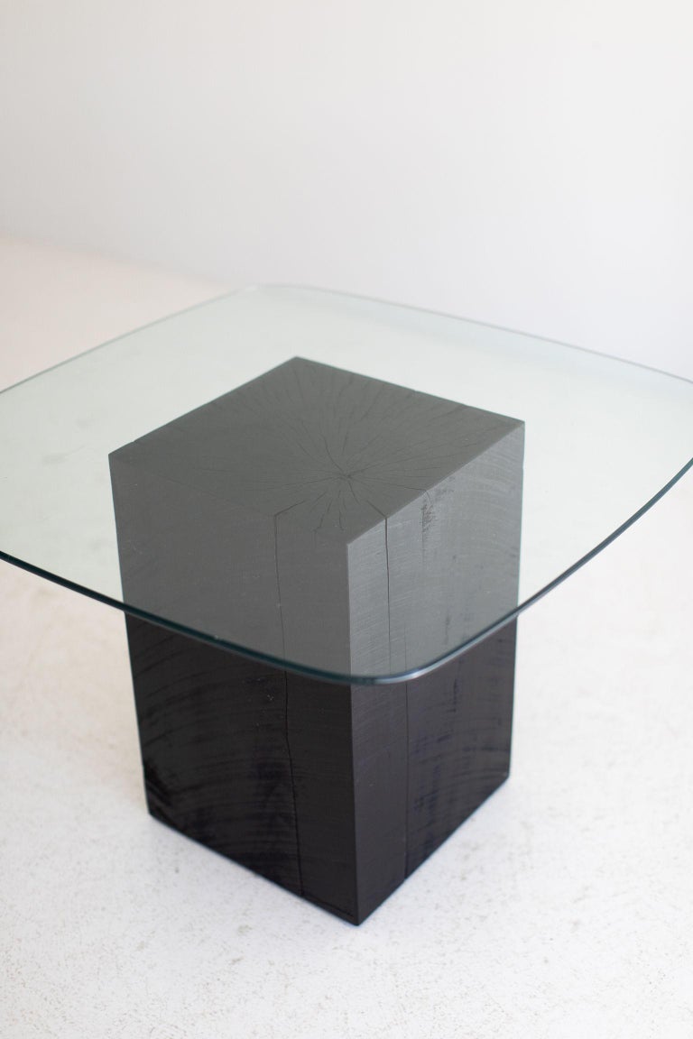 Modern Glass Top Coffee Table For Sale at 1stDibs