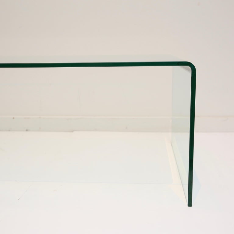 Modern Glass Waterfall Coffee Table at 1stDibs