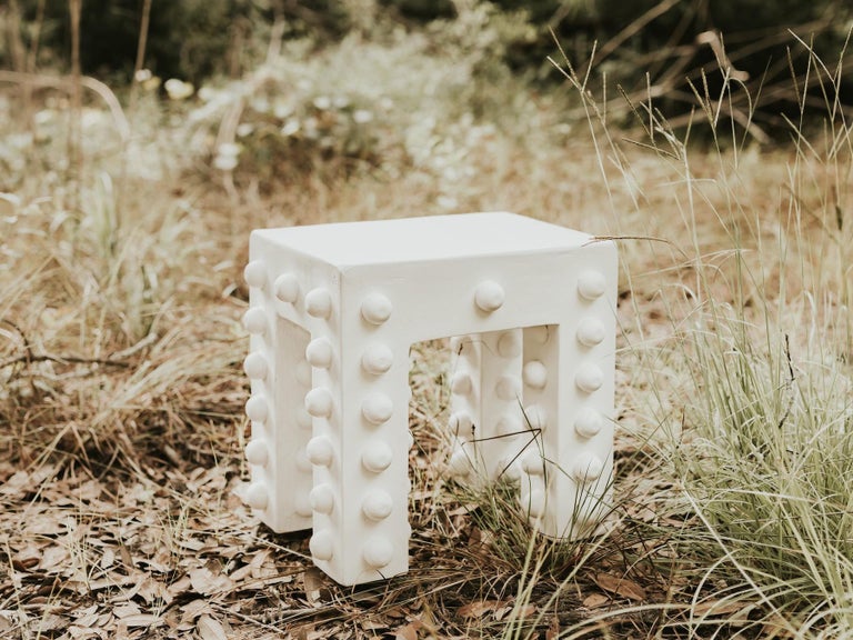 Modern "Glenn Thinking Stool" by Brent Warr Wood White Custom Colors ...