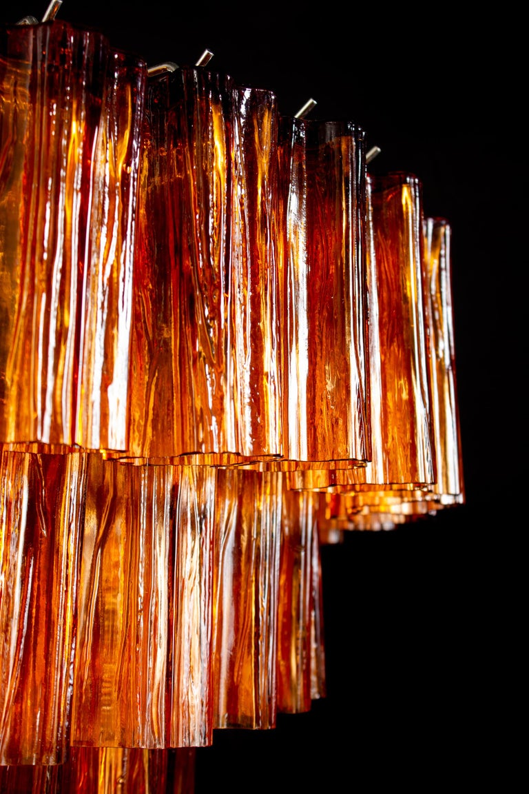 Modern Gold Amber Color Murano Glass Chandelier or Flushmount, 1970 For ...