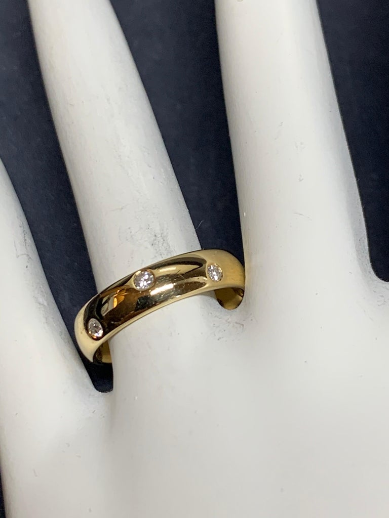 Modern Gold Ring 0.45 Carat Natural Colorless Diamond Engagement ...