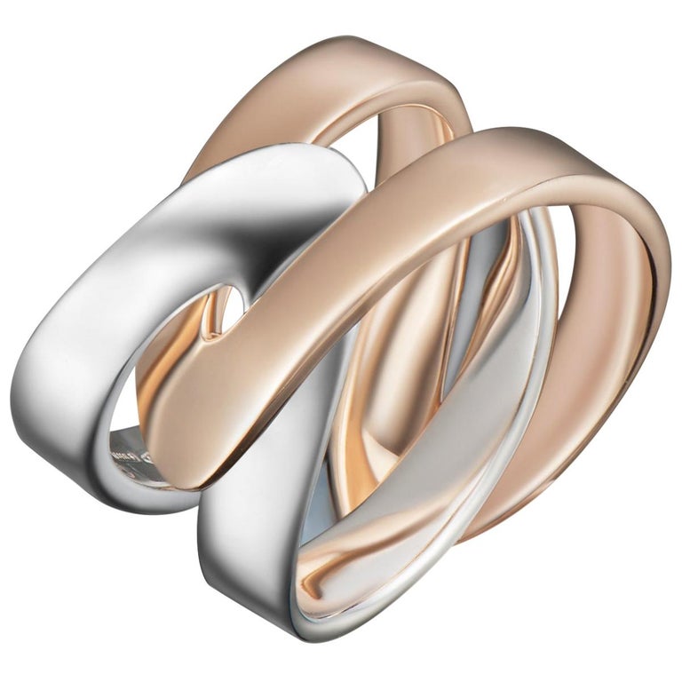 Modern Gold Two-Piece Duo Friendship Promise Ring For Sale at 1stDibs ...