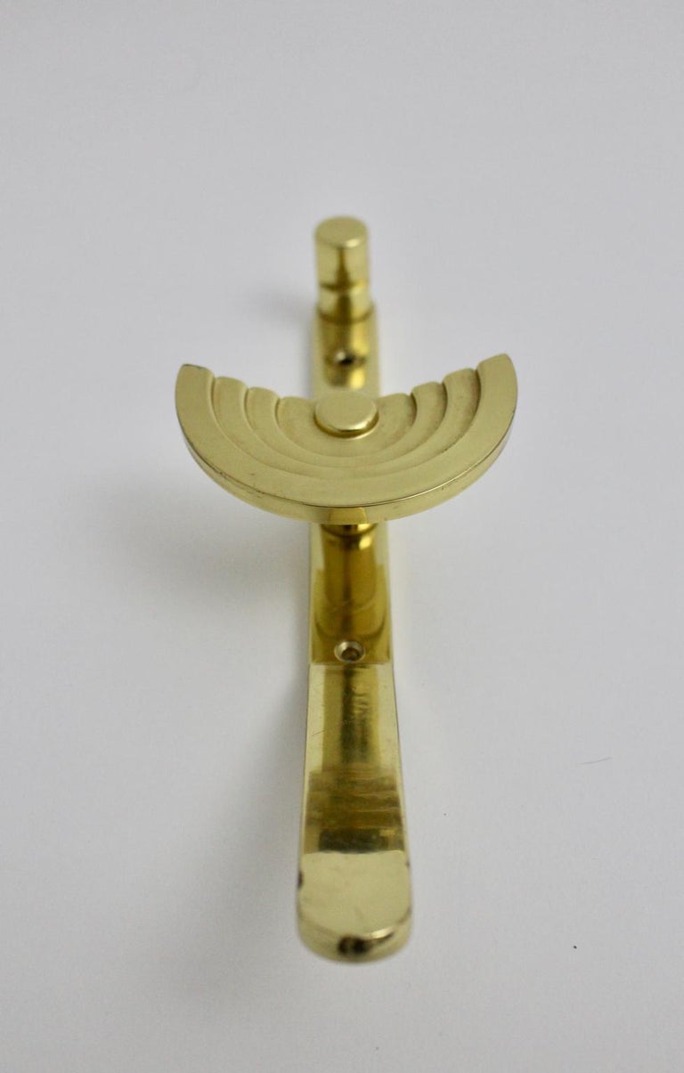 Modern Golden Brass Coat Hook by Ettore Sottsass Associati, Italy ...