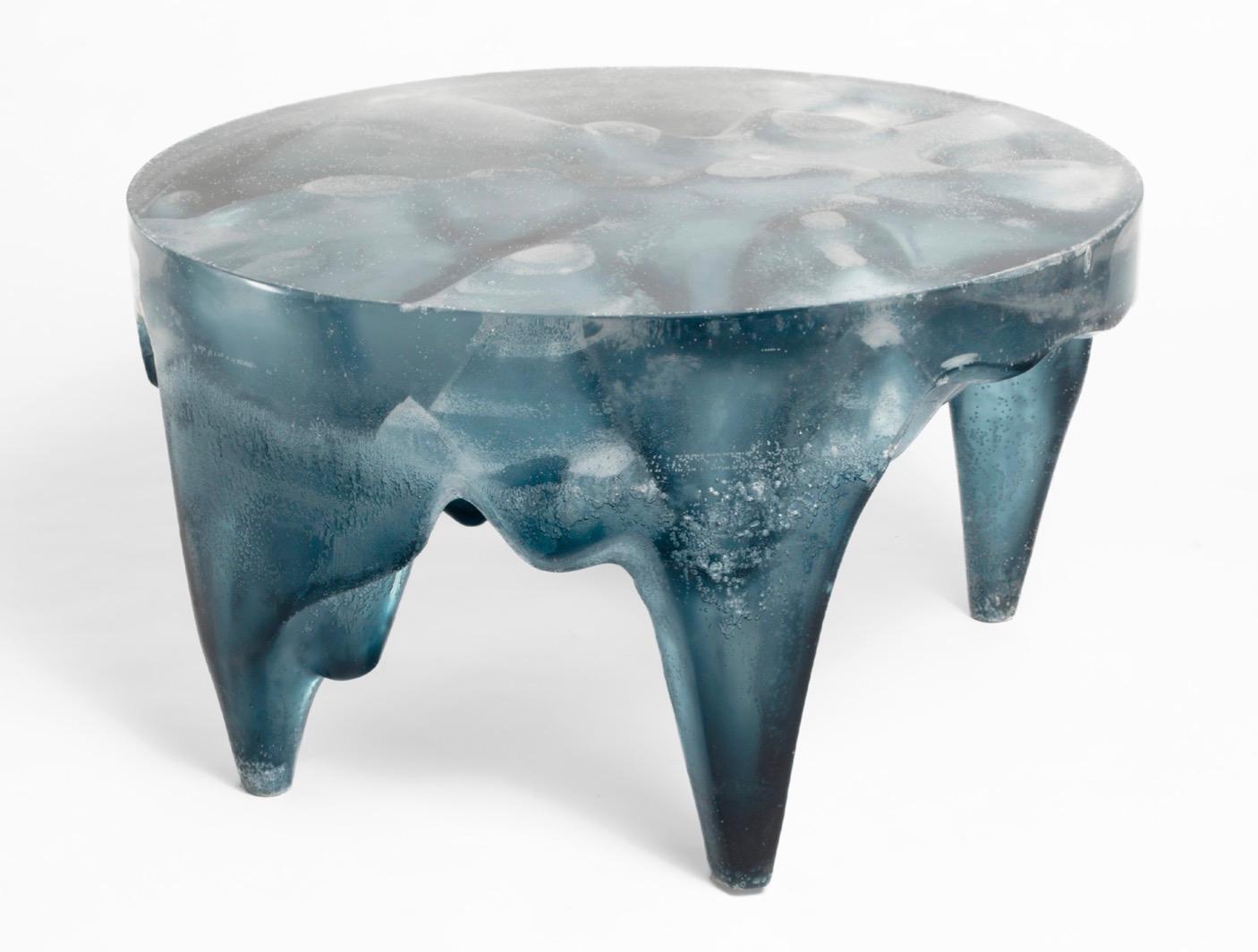 Modern "Gradient Solar Flare" Coffee Table by Studio S ii Blue and ...