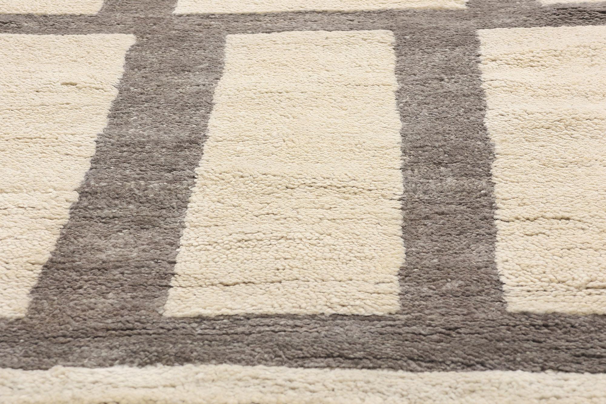 Modern Gray Bauhaus Moroccan Rug Inspired by Josef Albers For Sale at ...