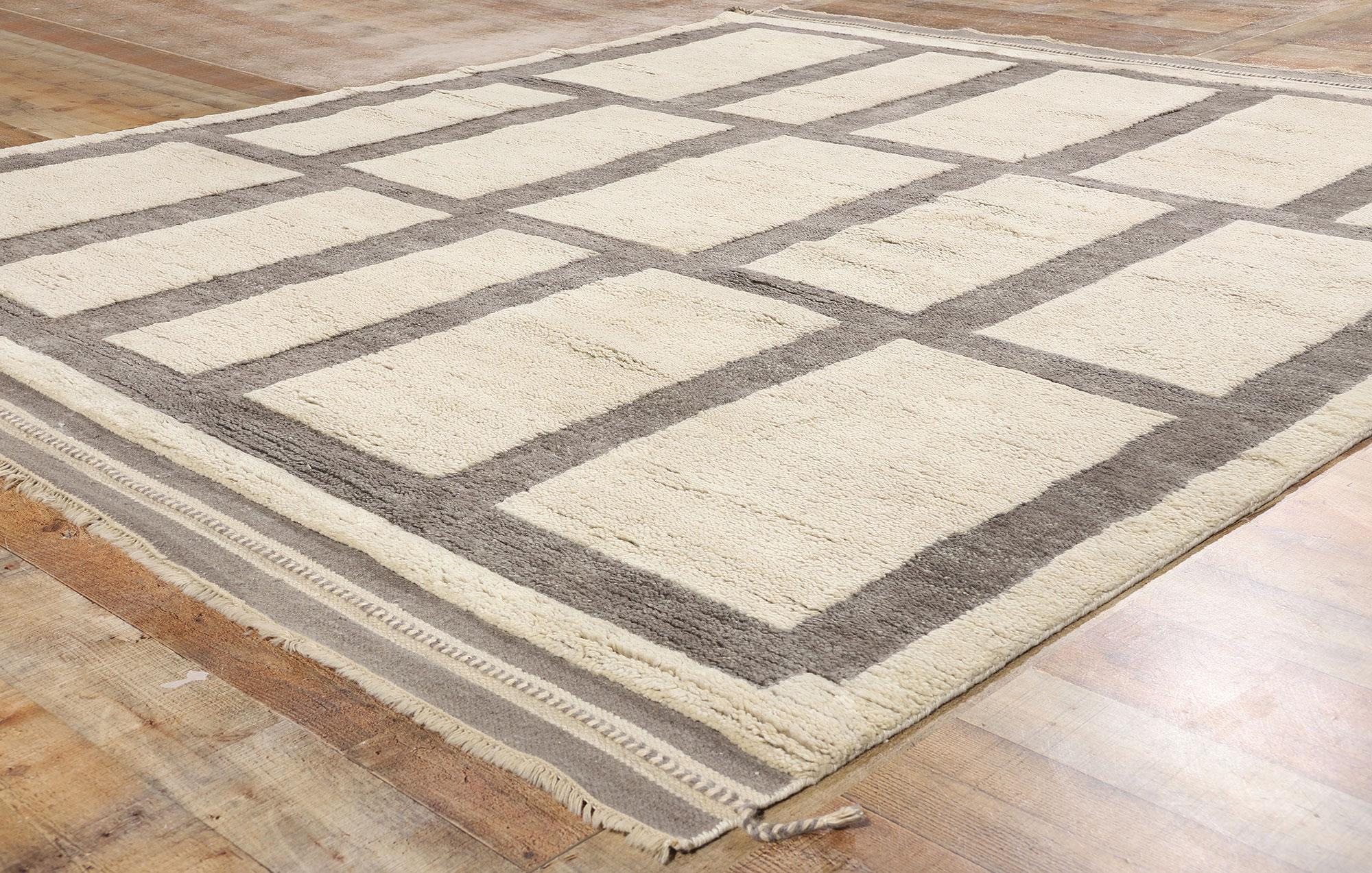 Modern Gray Bauhaus Moroccan Rug Inspired by Josef Albers For Sale at ...