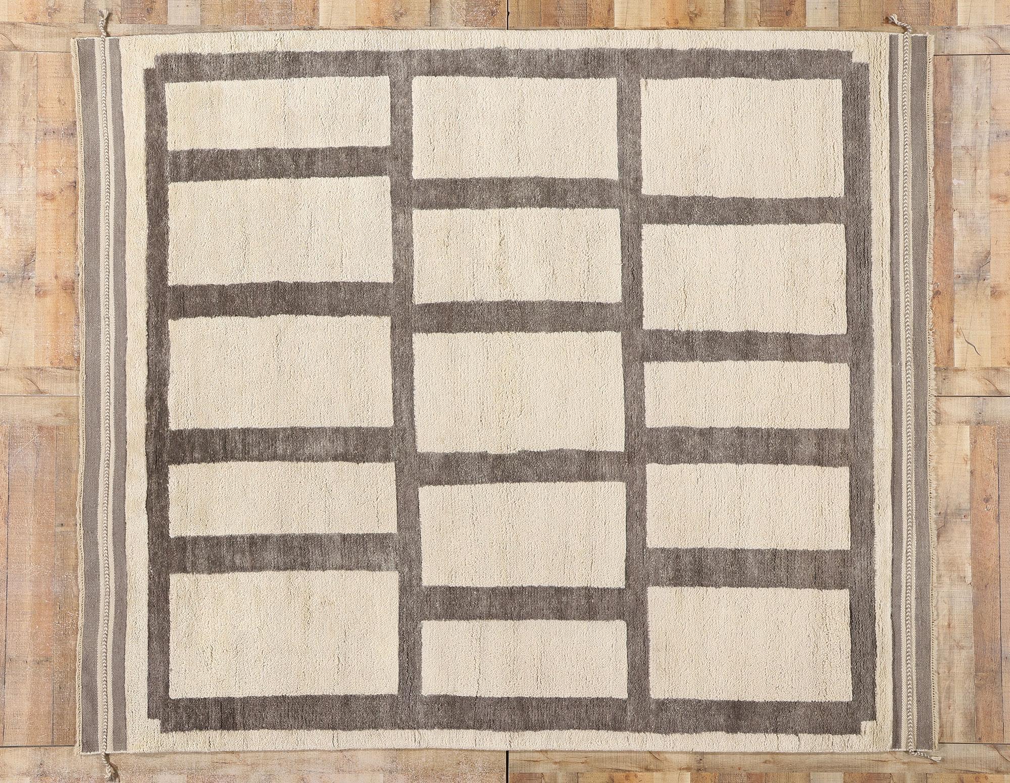 Modern Gray Bauhaus Moroccan Rug Inspired by Josef Albers For Sale at ...