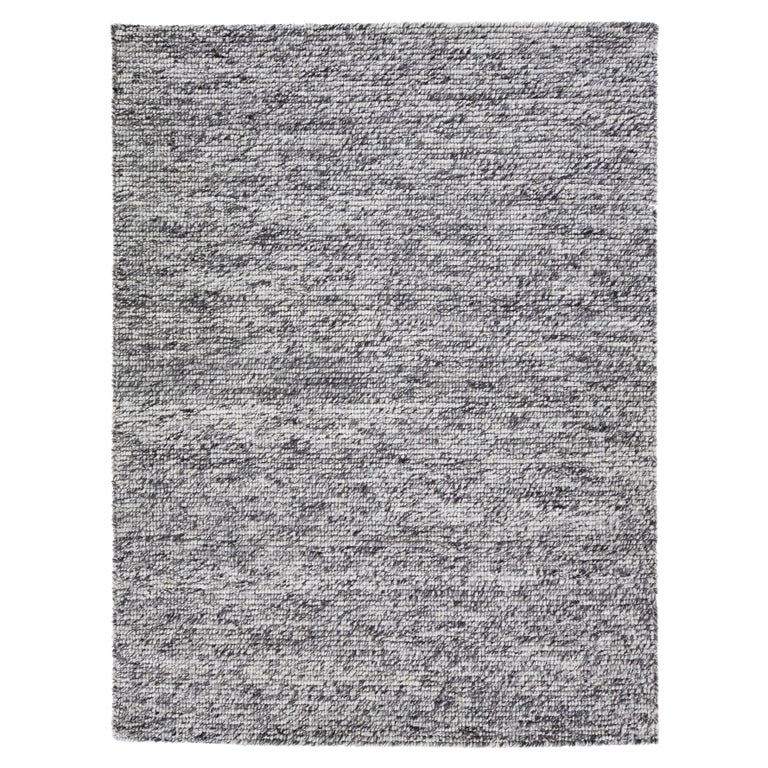 Modern Grey Felted Textuted Wool Rug by Apadana For Sale at 1stDibs