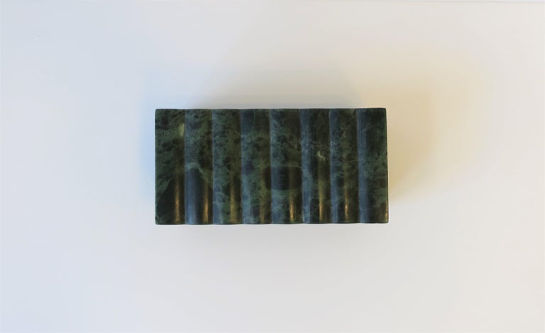 Modern Green and White Marble Box at 1stDibs
