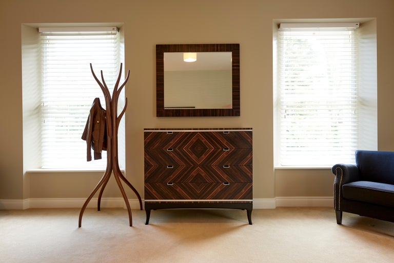 Modern, Hand Carved Wooden Coat Stand For Sale at 1stDibs | wood coat ...