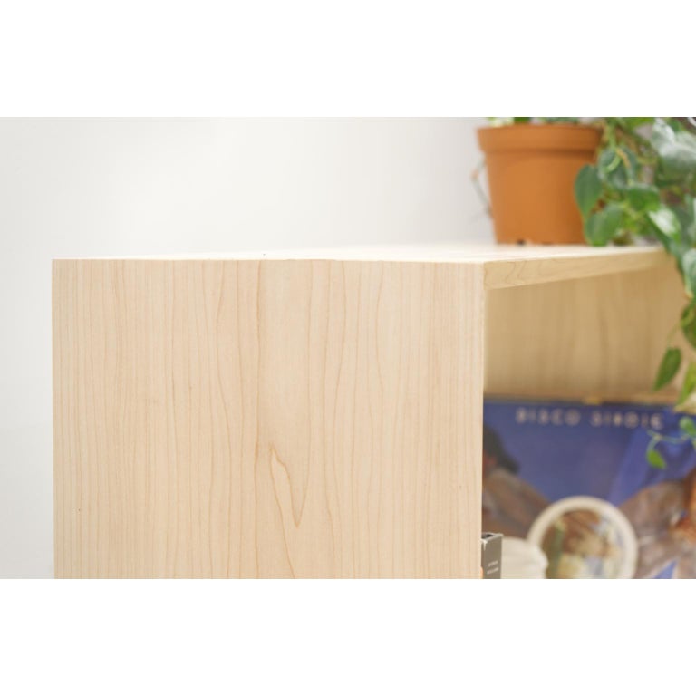 Modern Handmade Hardwood Maple Display End Table at 1stDibs