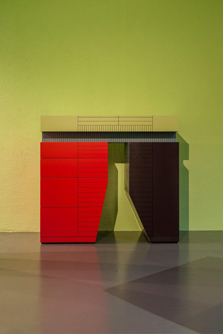 Modern Handpainted Chests of Drawers Cabinet Dilmos Colourful Geometric ...