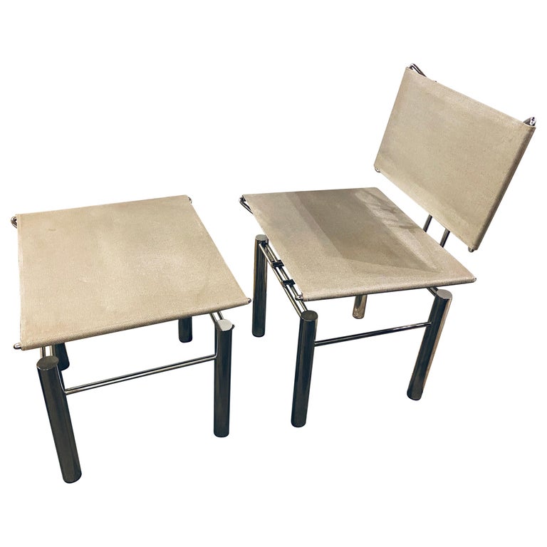 Modern Hans-Ullrich Bitsch Series 8600 Chair and Ottoman at 1stDibs