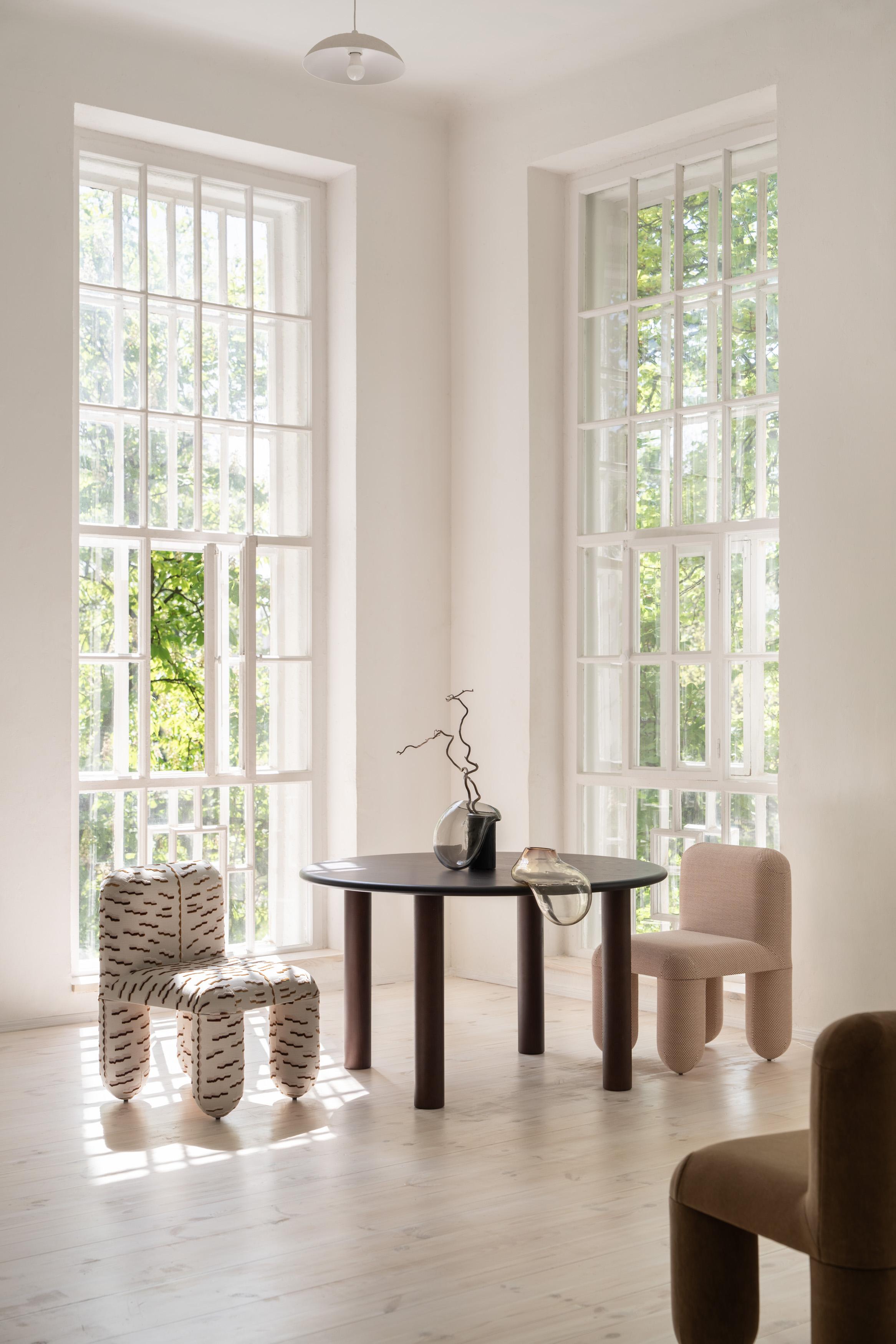 Accent Hello Dining Chair with Flexible Back in Dedar Tiger Mountain ...