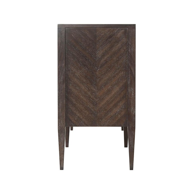 Modern Herringbone Cabinet at 1stDibs