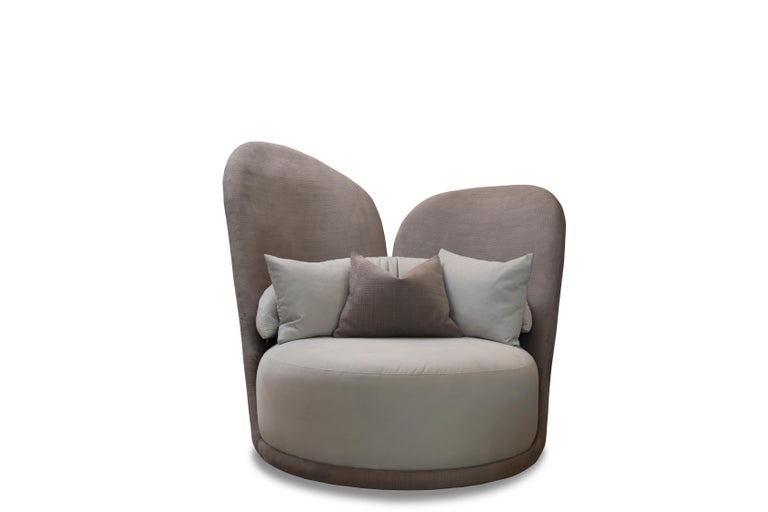 Modern High Back Lounge Chair with Sofa Style Seat For Sale at 1stDibs