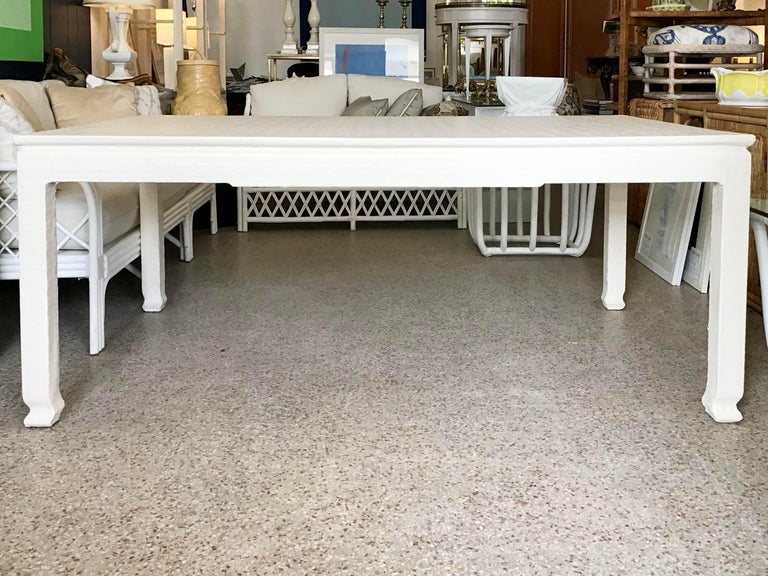 Modern Hinson Style Asian Style Dining Table in New Ivory Lacquer ...