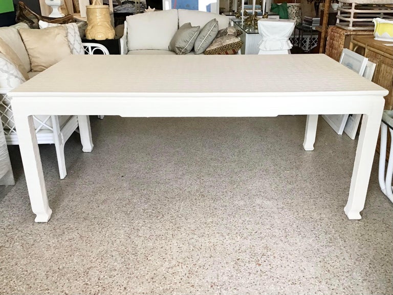 Modern Hinson Style Asian Style Dining Table in New Ivory Lacquer ...