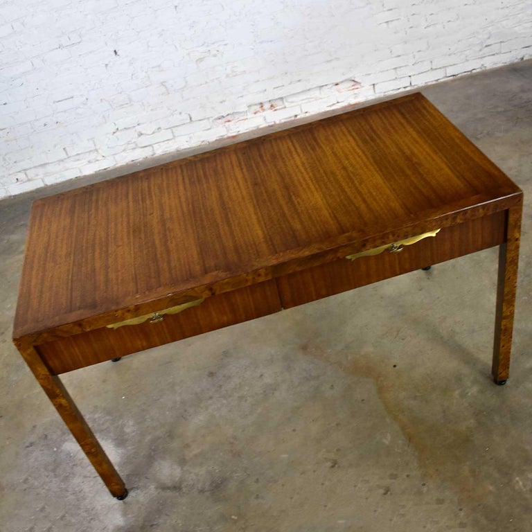 Modern Hollywood Regency Walnut Parson’s Style Writing Desk Tomlinson ...