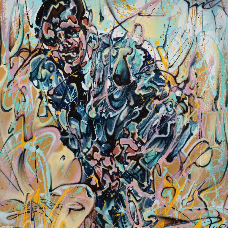 Modern Impressionistic Portrait of Man in Suit by Costain For Sale at ...