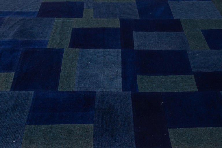 Modern Indian Flat-Weave Rug For Sale at 1stDibs
