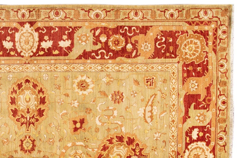 Modern Indian Peshawar Rug For Sale at 1stDibs