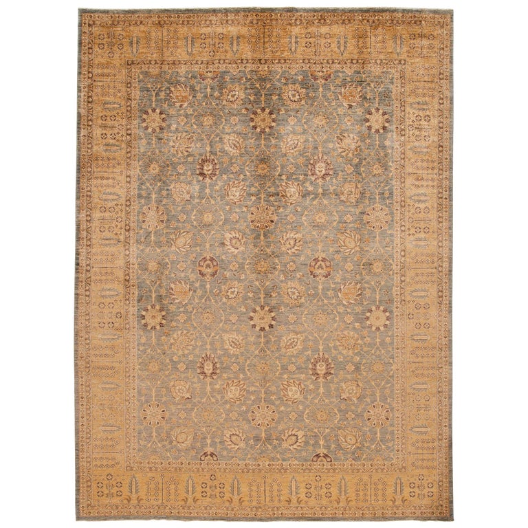 Modern Indian Peshawar Rug For Sale at 1stDibs