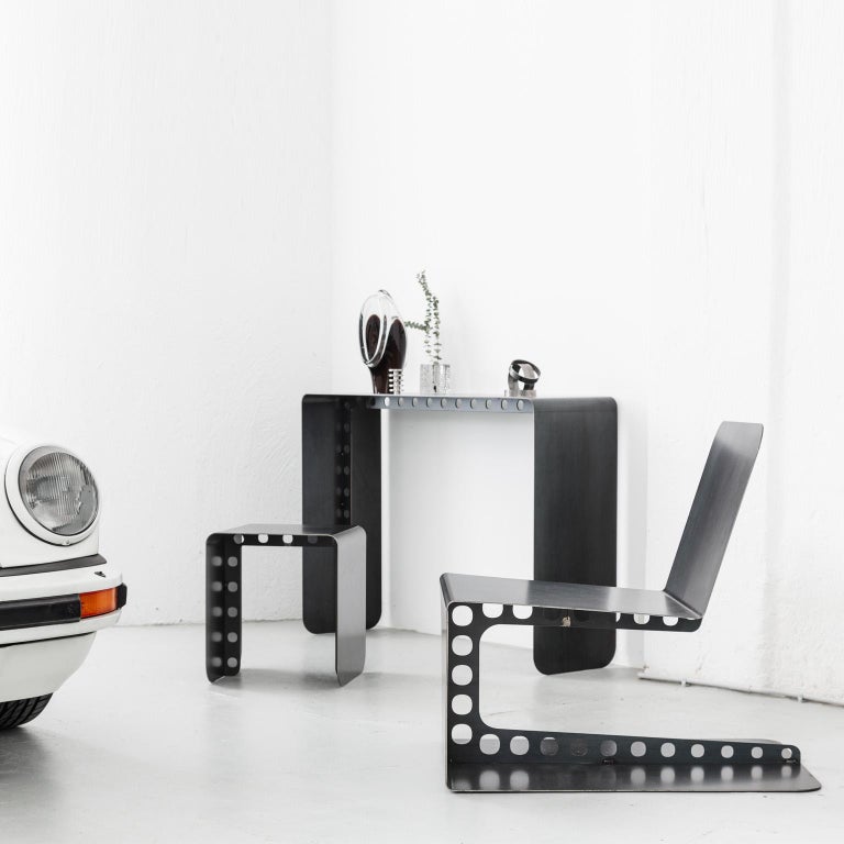 Modern Industrial Style Side Table Meccano For Sale at 1stDibs