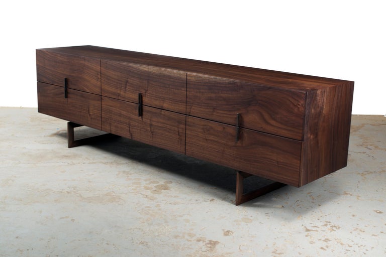Modern Industry Long 6-Drawer Dresser in Oxidized Walnut For Sale at ...